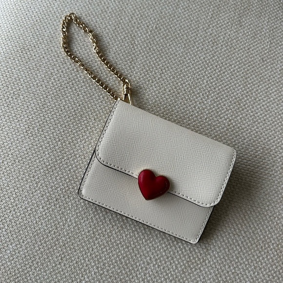 kate spade | Bags | Kate Spade Heart Hardware Small Flap Card Holder ...